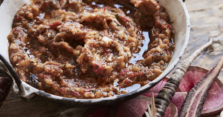 vegetarian Food All Recipes: Roasted Eggplant Dip (Zaalouk)