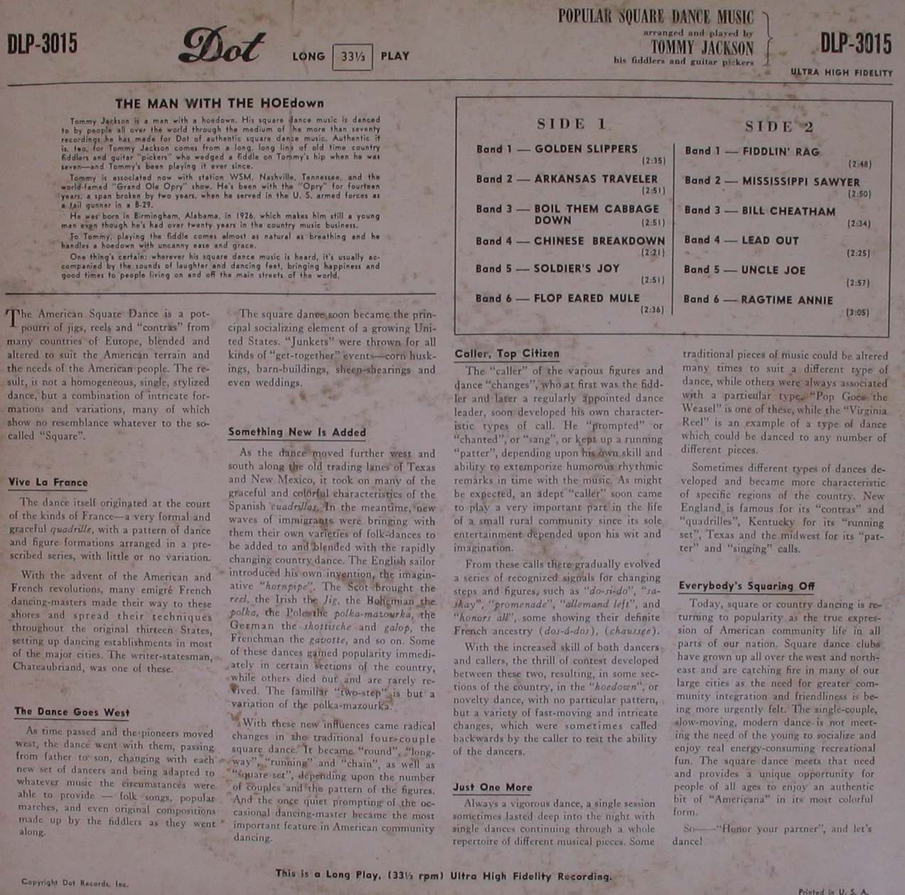 Allen`s archive of early and old country music.: Tommy Jackson ...