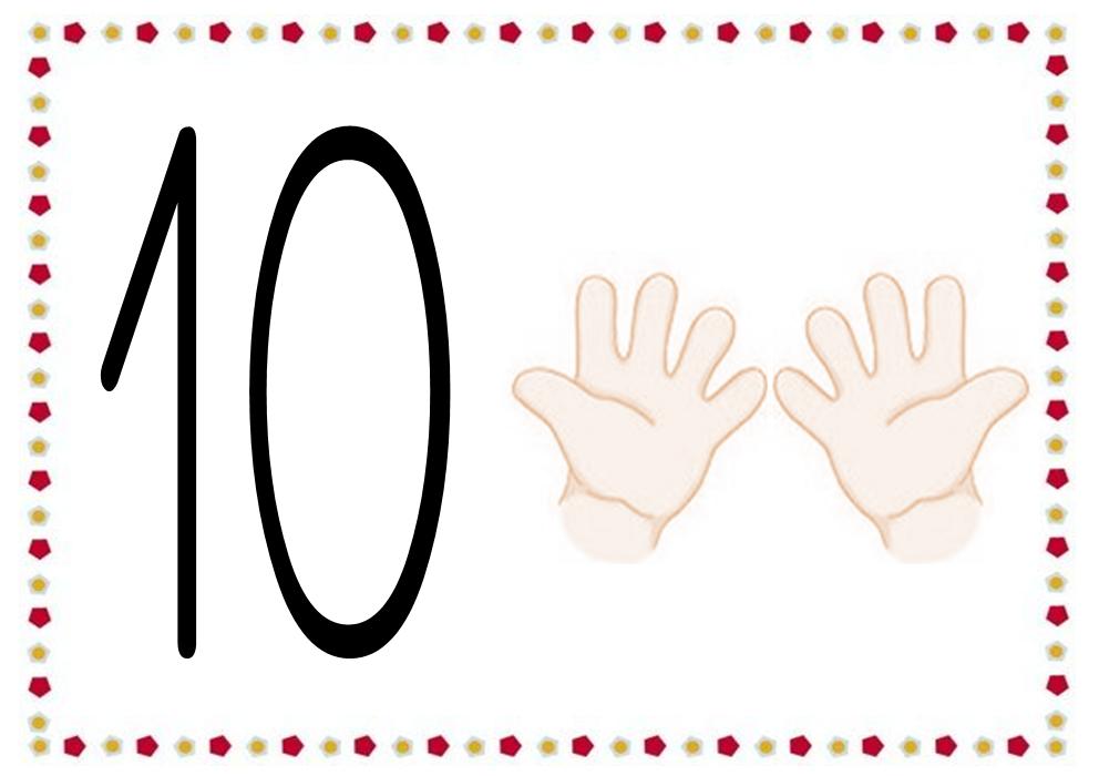 ESOS LOCOS BAJITOS DE INFANTIL: CARTELES DE NUMEROS CON LAS MANITAS