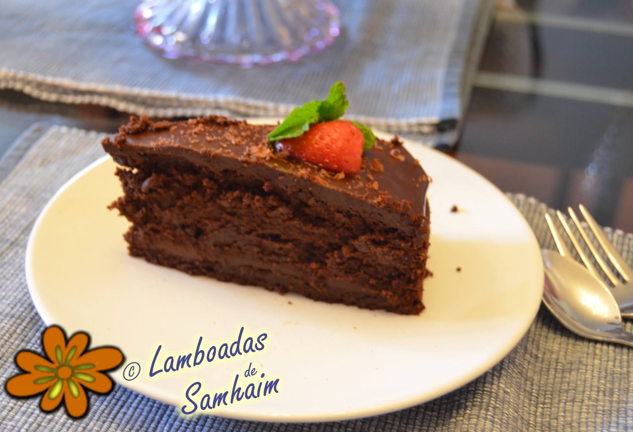 Lamboadas de Samhaim: Brownie de chocolate relleno al ron