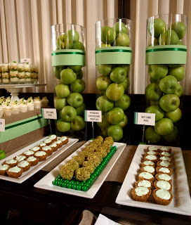 a. party style: green dessert table