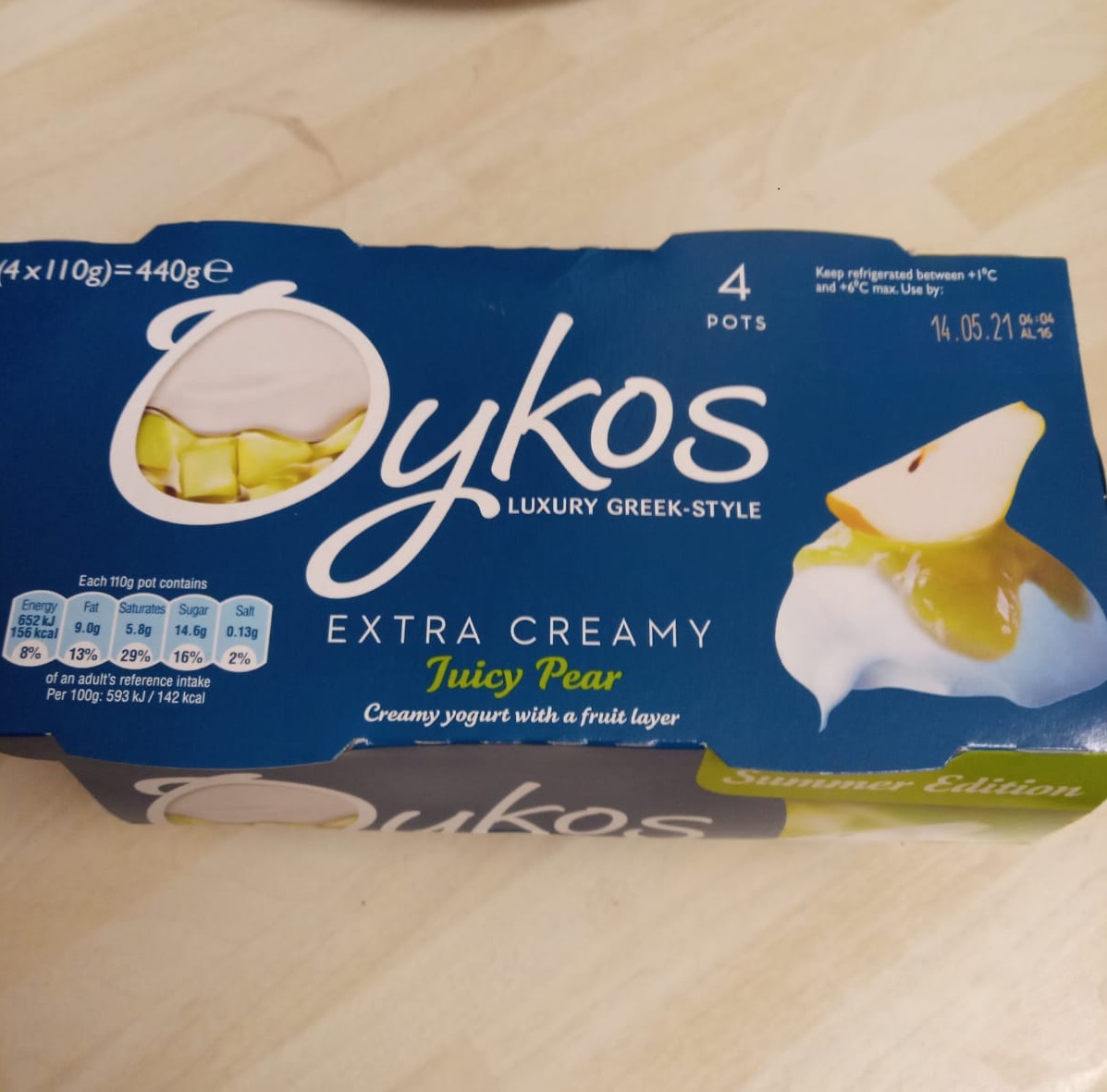 Supersupergirl's Food Reviews: Oykos Luxury Greek Style Pear Yogurt