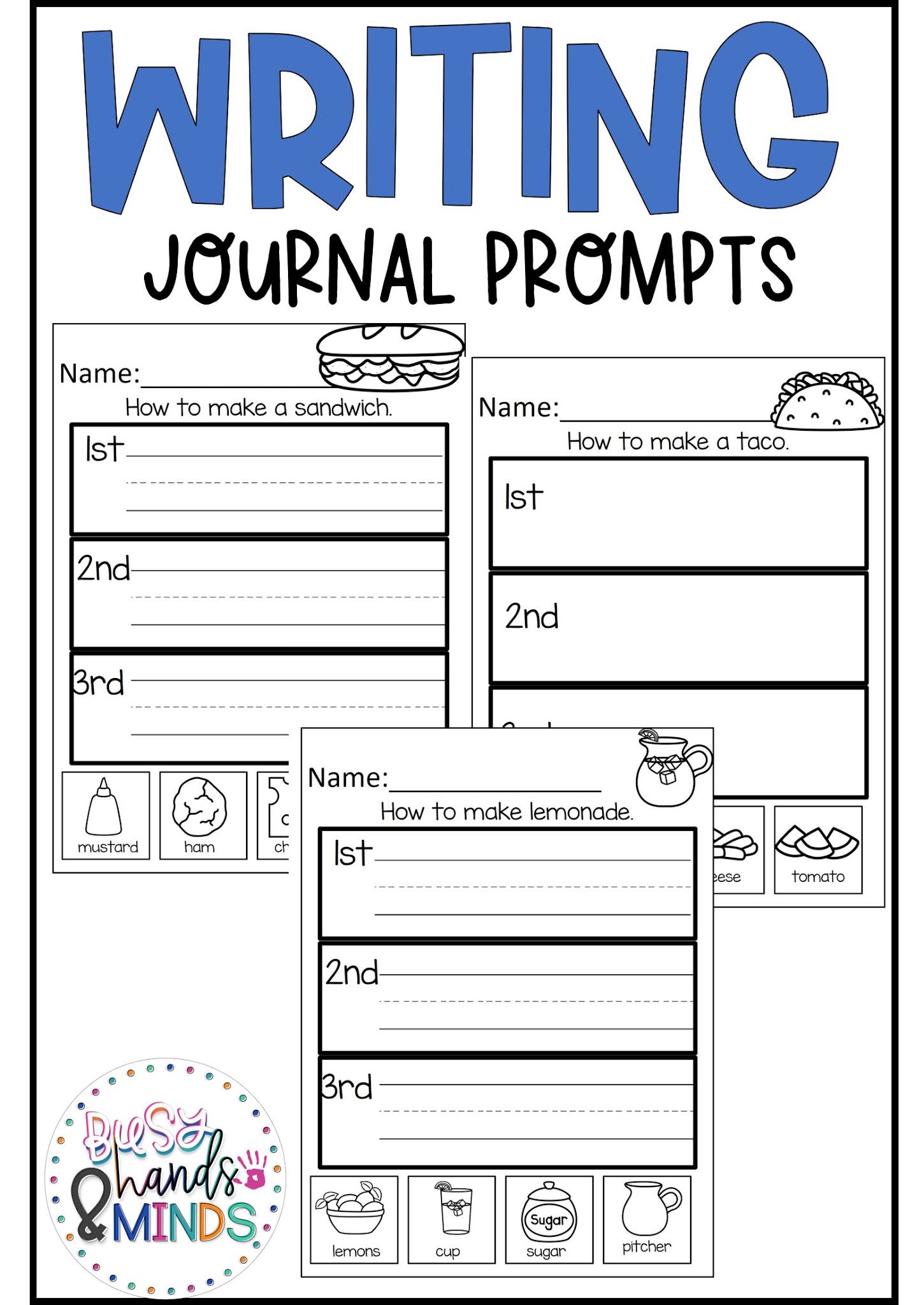 Beginning Writing Journal | Busy Hands and Minds