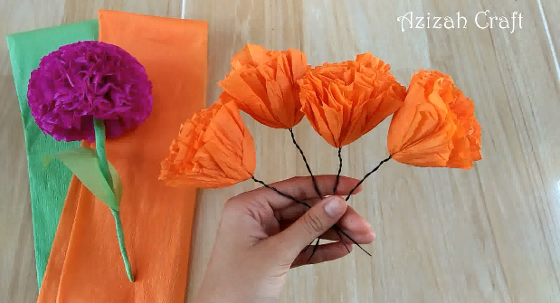 Cara Simple Membuat Bunga Pompom Cantik Dari Kertas Krep - Kerajinan ...