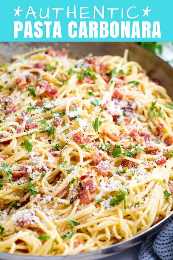 Authentic Pasta Carbonara - Foodie Heaven