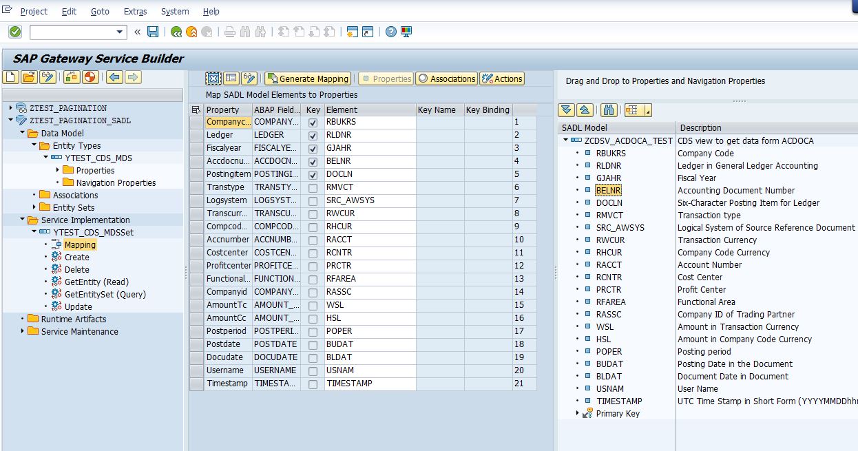 SAP ABAP Central: Creating OData API based on a Mapped Data Source