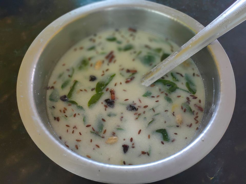 Conji with Moringa Leaves