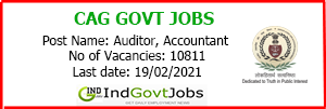 CAG Recruitment 2021 Apply 07 Accountant Vacancies | cag.gov.in