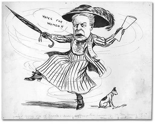 Women's Suffrage: "Votes" Cartoon