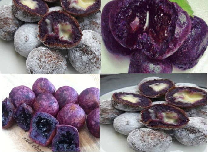 Bola Bola Ubi Ungu Isi Keju - RESEP KEKINIAN