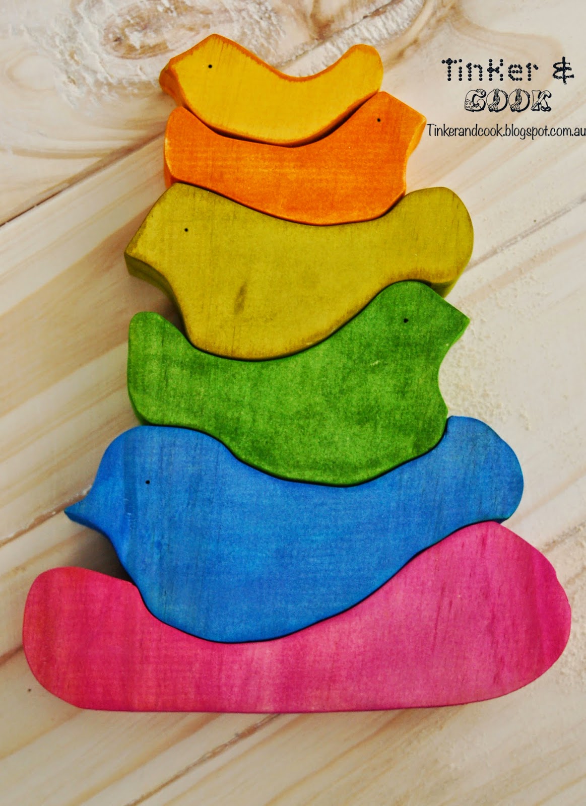 Tinker and Cook: Bird Stacker Wooden Toy