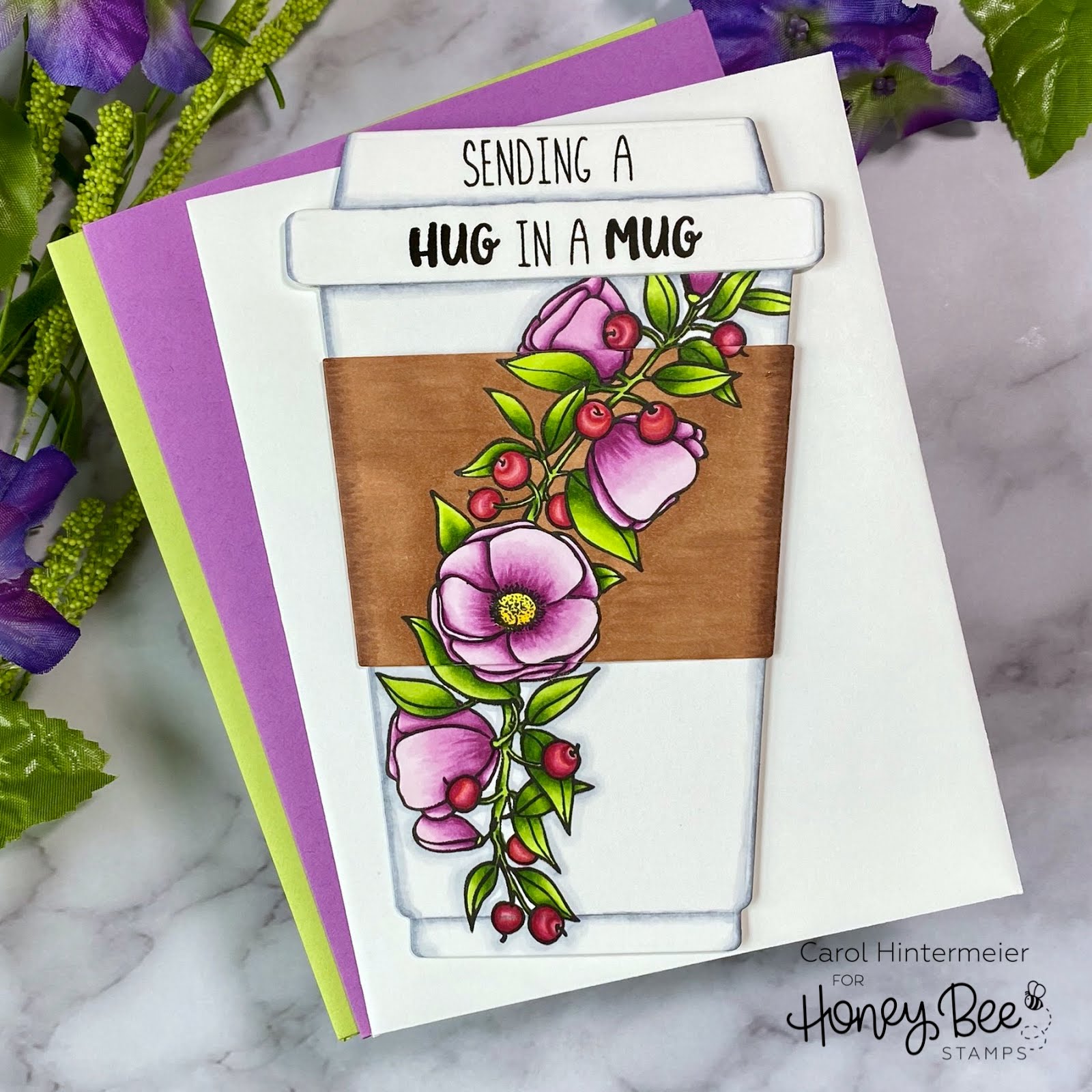Crafting By Carol: Hug in A Mug Floral Coffee Mug | Honey Bee Stamps