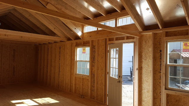 14x32 Beautiful Dormer Cabin shell Portable building storage shed done ...