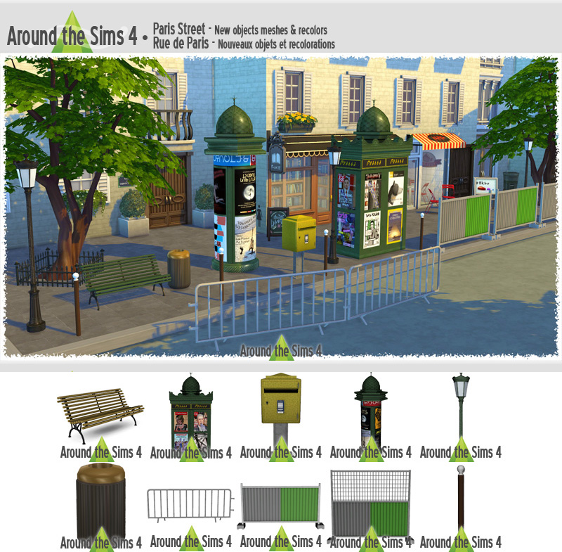 Sims 4 CC's - The Best: Paris Street by Around the Sims 4