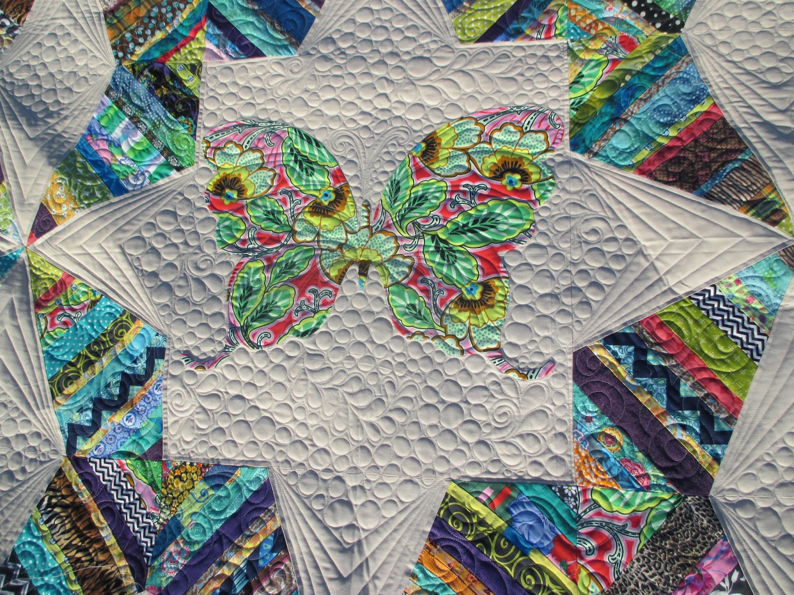 Down To Sew: Butterfly strip piece