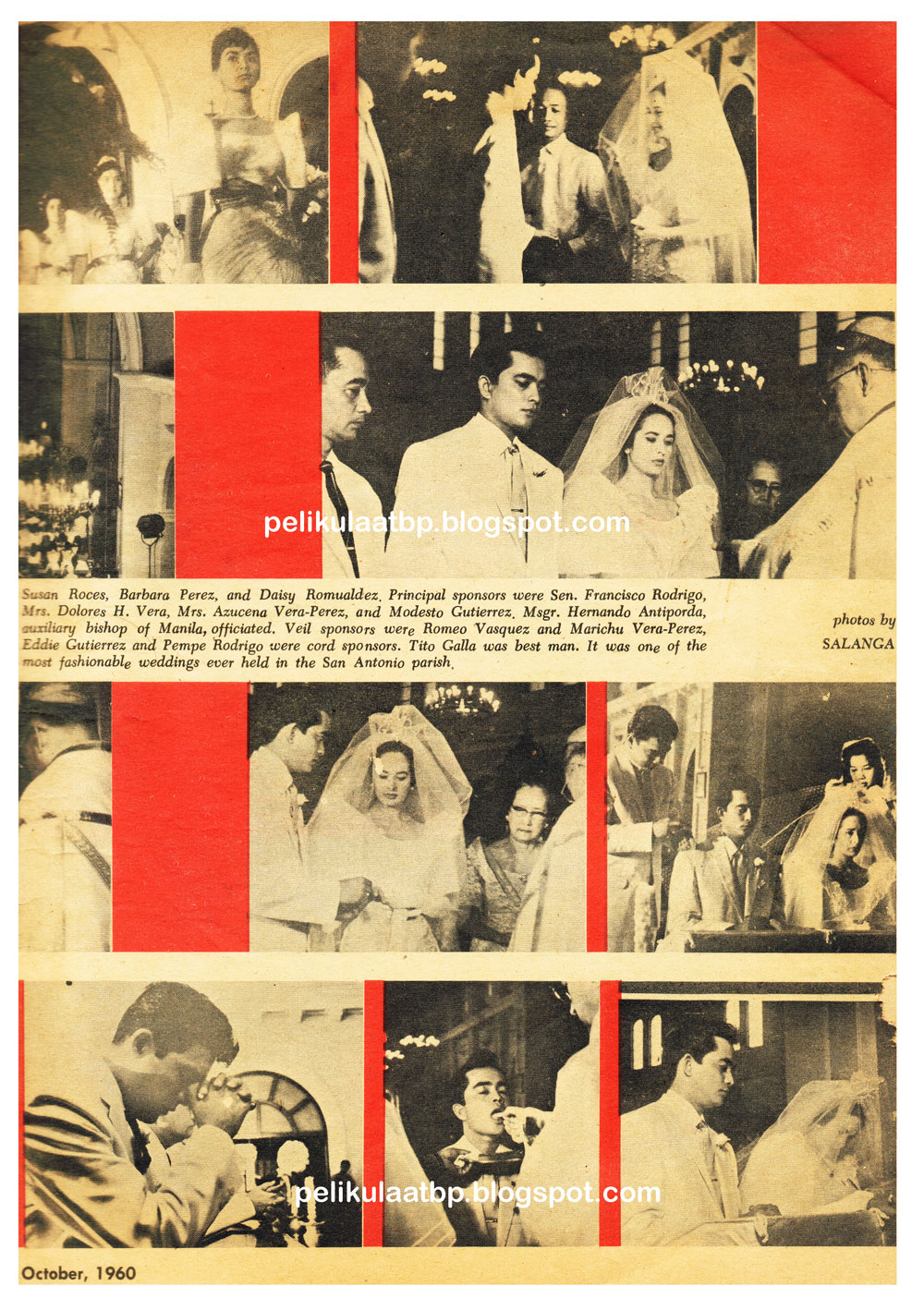 PELIKULA, ATBP.: THE JUANCHO GUTIERREZ-GLORIA ROMERO WEDDING (Kislap ...