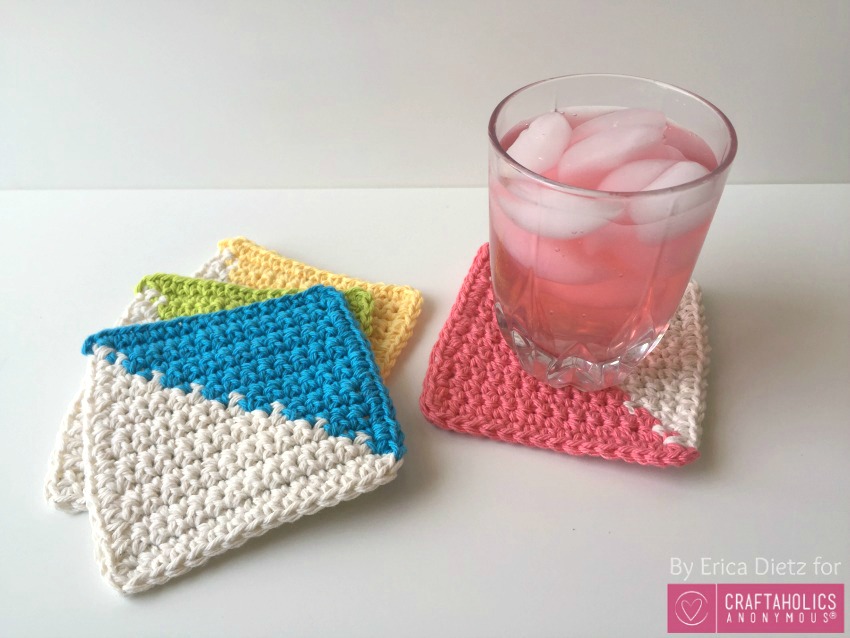 5 Little Monsters: Modern Crochet Coasters on Craftaholics Anonymous