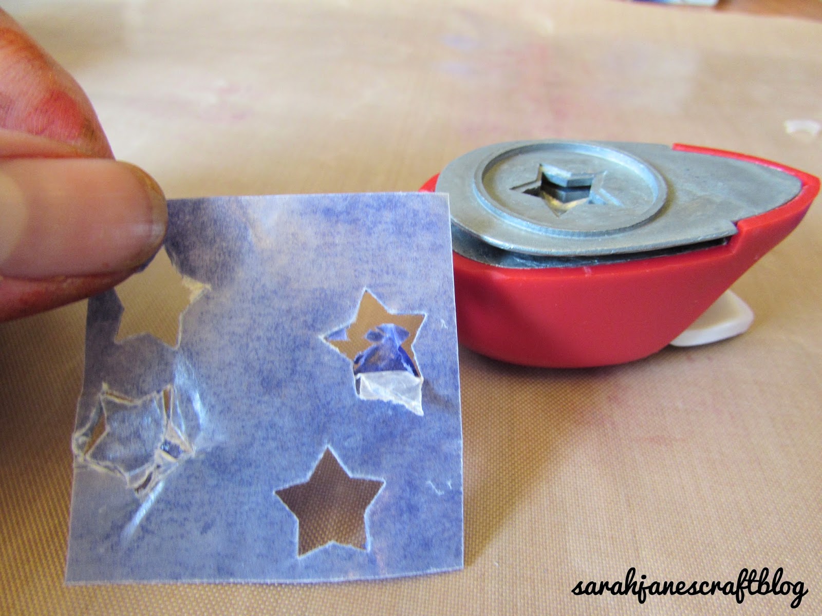 Alcohol Ink Stamped Mirror