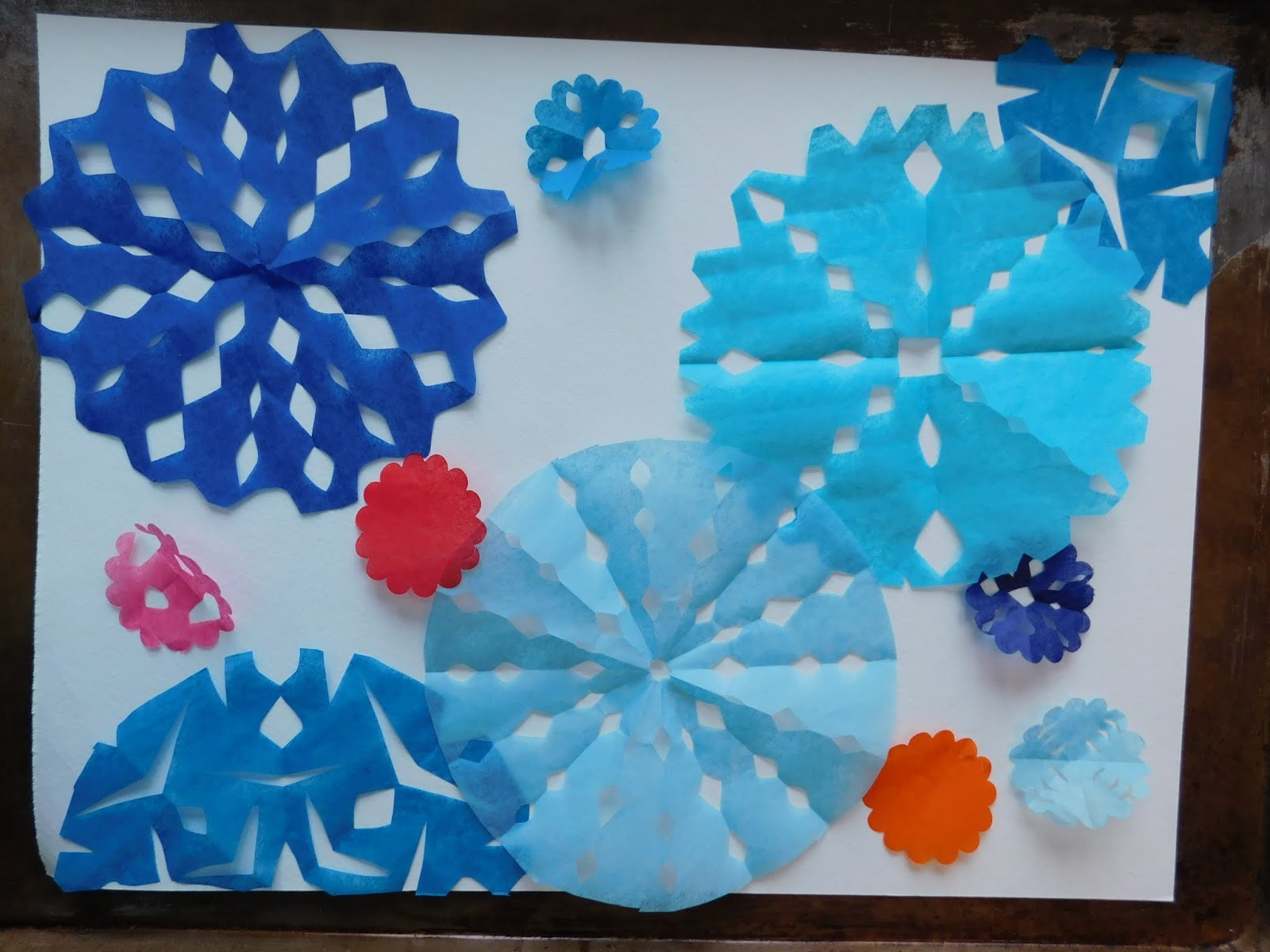 Snow and Tissue Paper Art