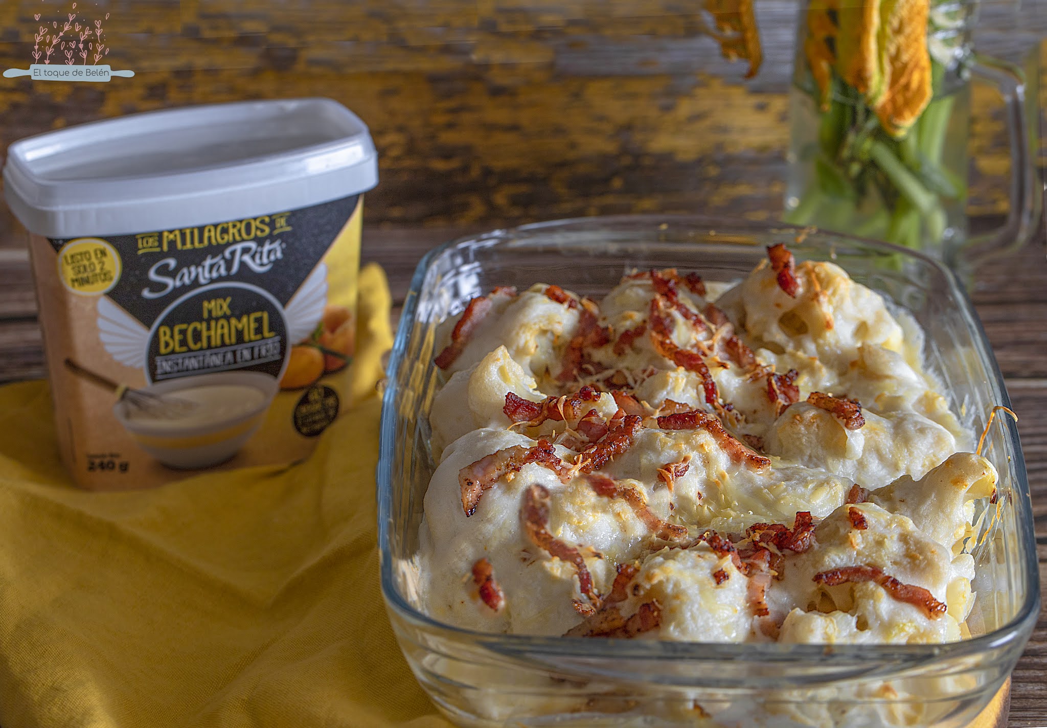 COLIFLOR CON BECHAMEL Y BACÓN - El toque de Belén