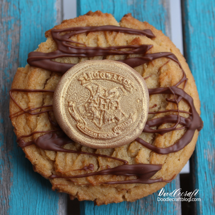 Edible Hogwarts Crest Chocolate Wax Seal Cookies--Harry Potter Week!
