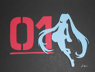 Jeff Ellison Art: Hatsune Miku 3-D and matted silhouettes