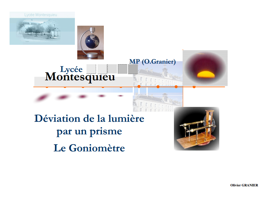 Cours Optique Géométrique : Déviation de la lumière par un prisme - Le ...