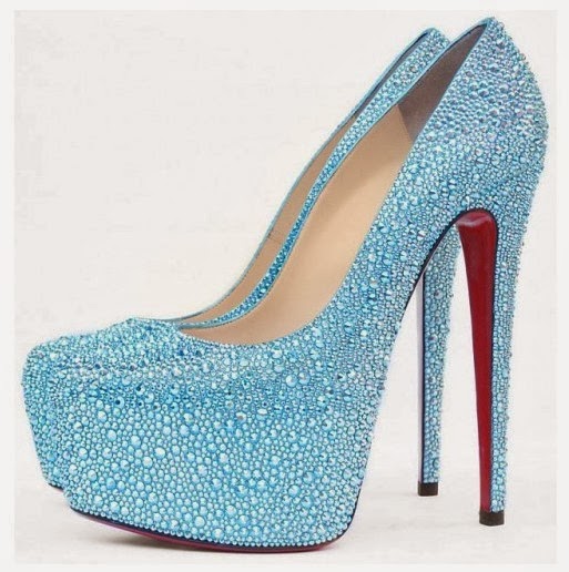 Wedding By Designs: Crystal Light Blue Wedding Shoes