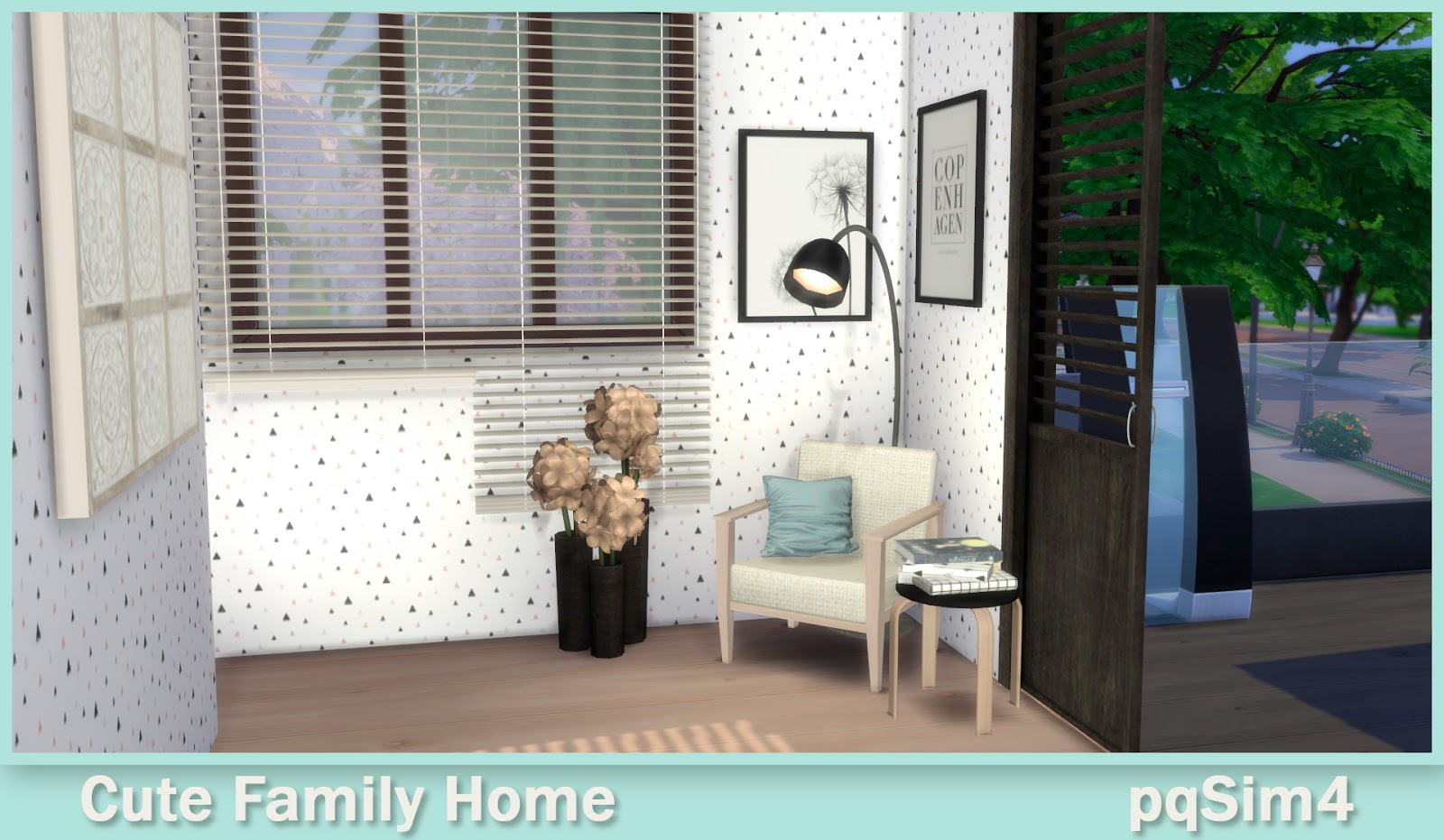 Cute Family Home. The Sims 4 Speed Build.