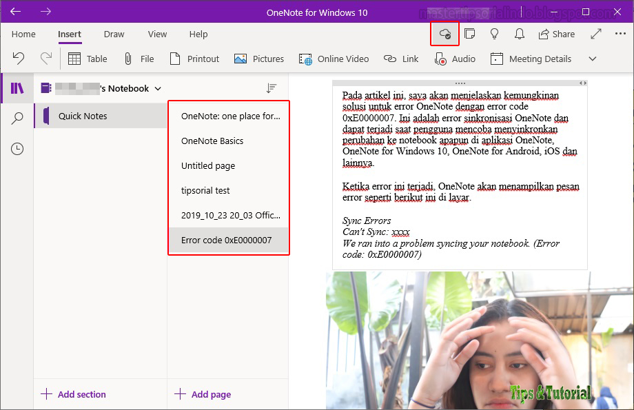 Memperbaiki OneNote Error We ran into a problem syncing your notebook ...