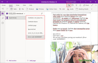 Memperbaiki OneNote Error We ran into a problem syncing your notebook (Error code: 0xE0000007 ...