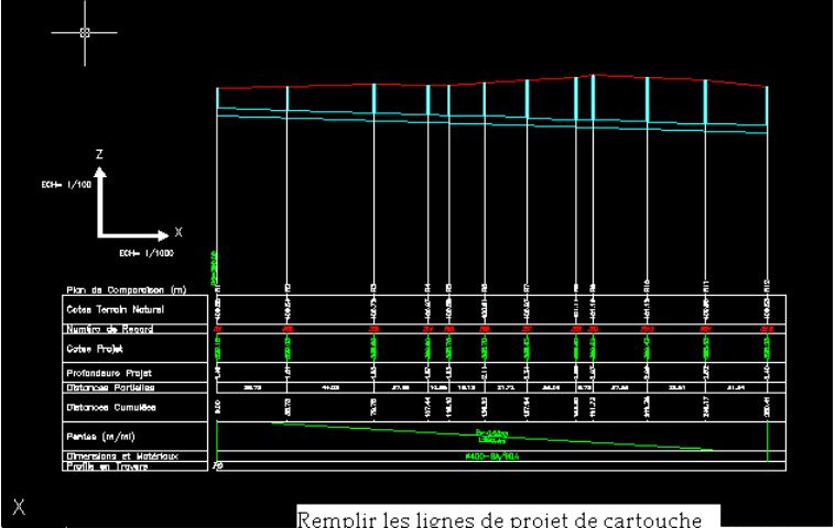 Comment réaliser un profil en long aassainissement avec covadis