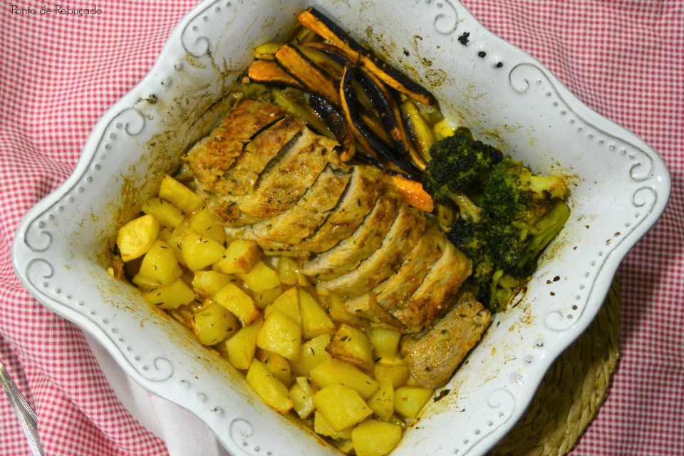 Ponto de Rebuçado Receitas: Lombinho de porco assado com batatas e legumes