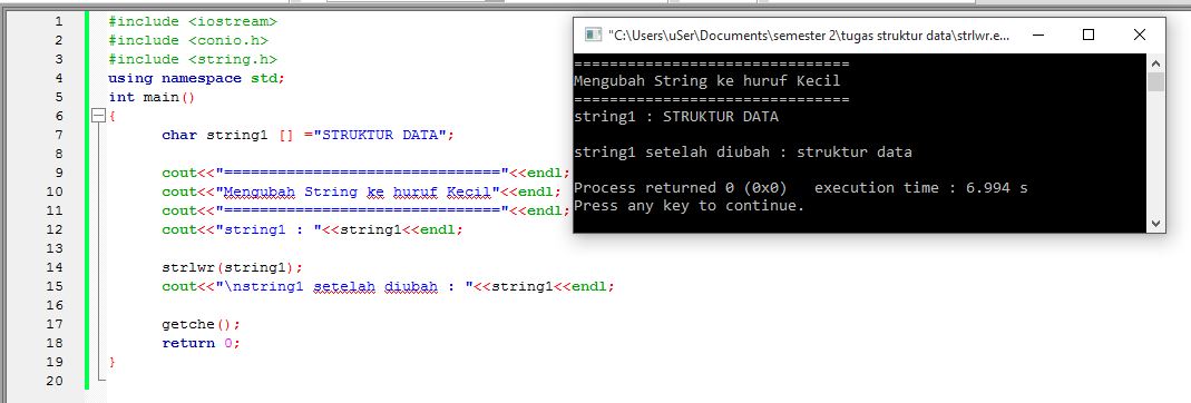 STATISTIKA & PROBABILITAS: CONTOH PROGRAM MANIPULASI STRING PADA C++