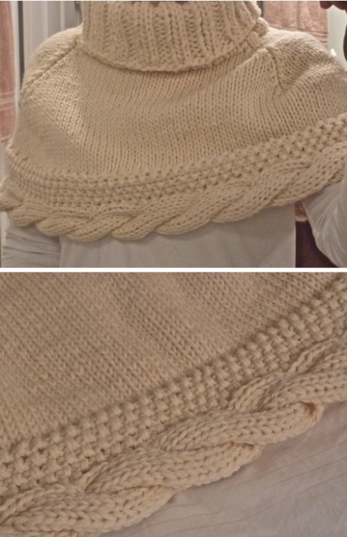 Beautiful Skills - Crochet Knitting Quilting : Cable Capelet - Free Pattern