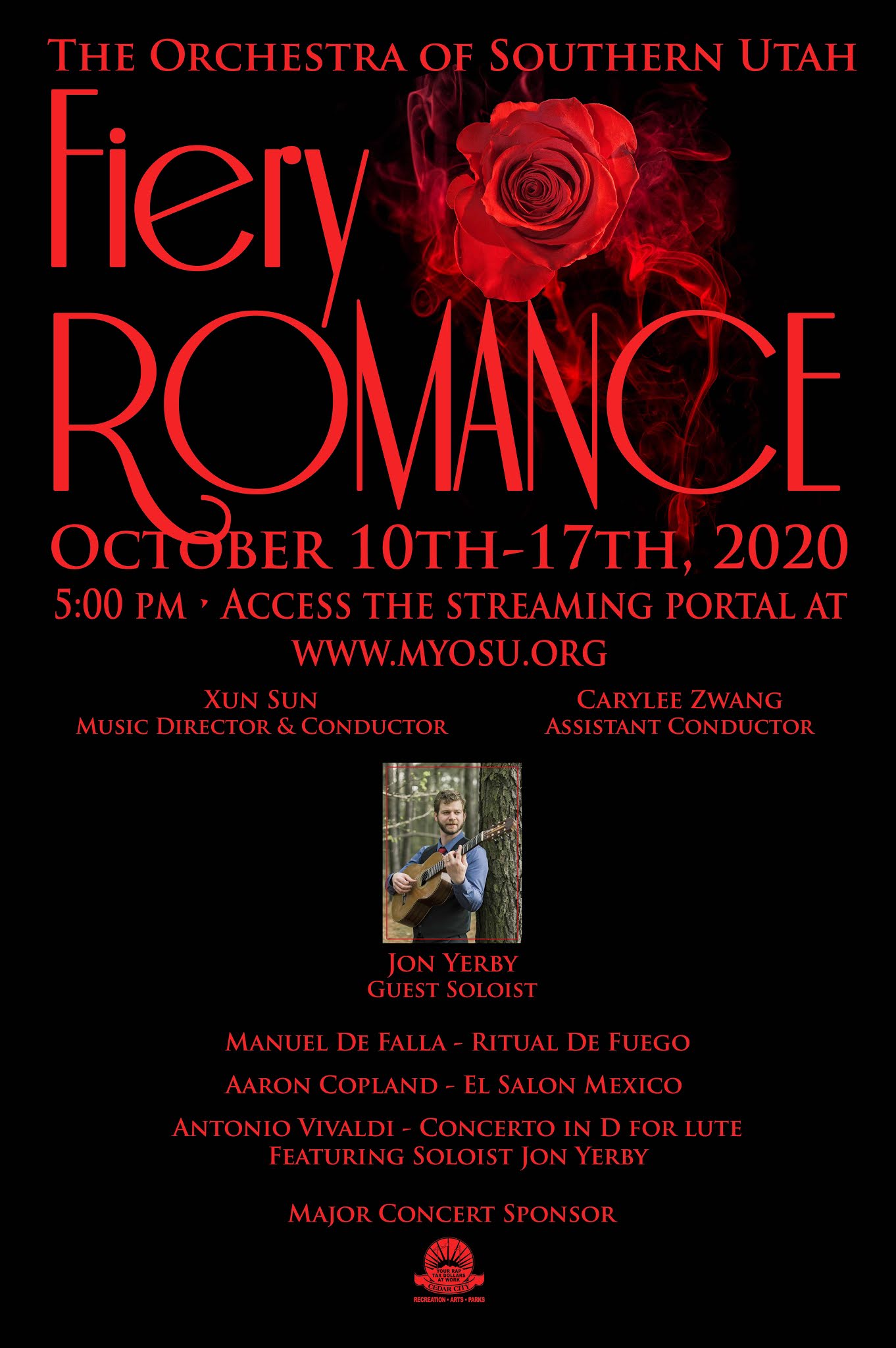 Orchestra of Southern Utah: Fiery Romance Concert for Oct. 10