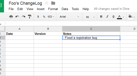 Ben's Journal: A Little Love For the Humble ChangeLog