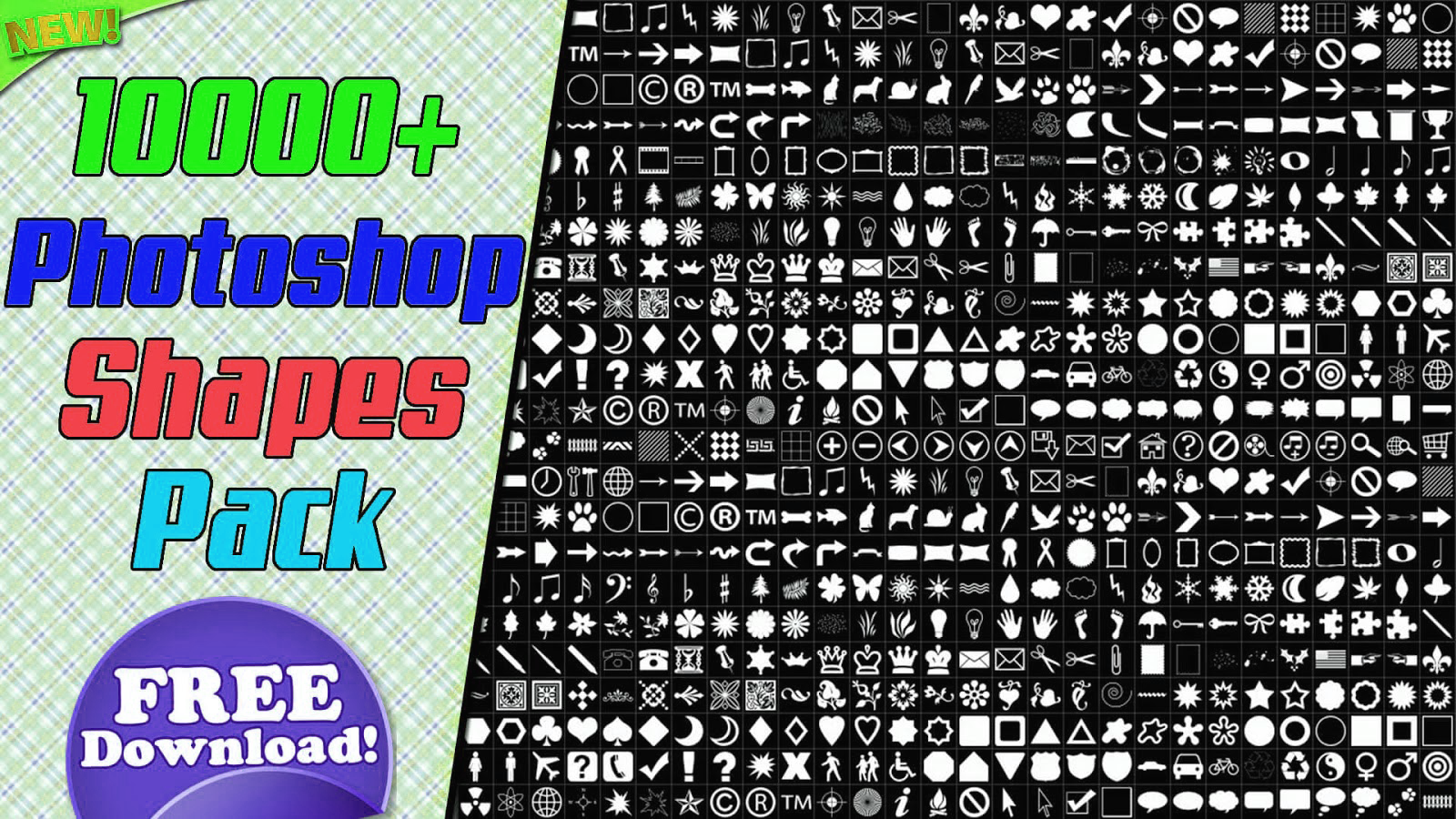 10000+ Shapes Collection Pack For All Photoshop Versions