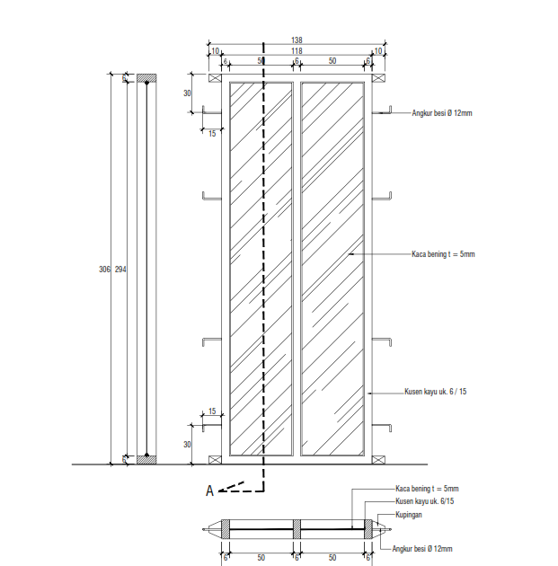 AutoCAD Tutorial: GAMBAR DETAIL JENDELA