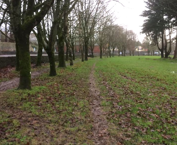 Even when it wasn't flooded, the park could be pretty muddy in wet weather.