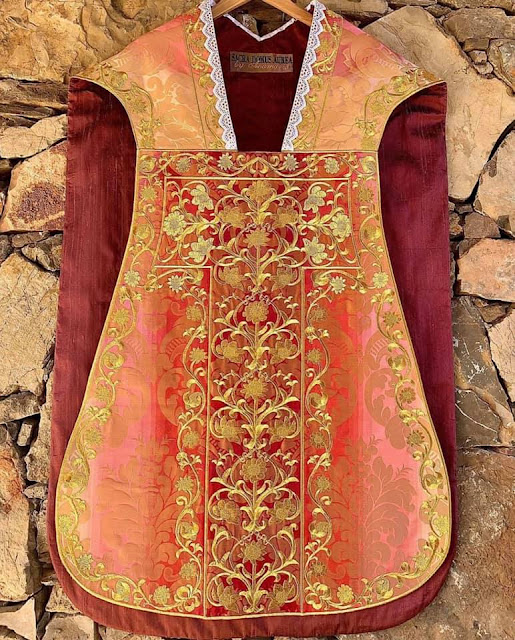 A Unique (and New) Embroidered Rose Vestment Set ~ Liturgical Arts Journal