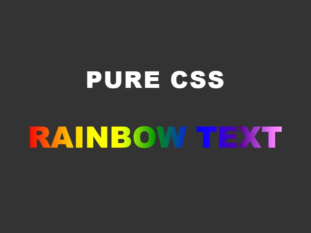 CSS Rainbow Text Animation