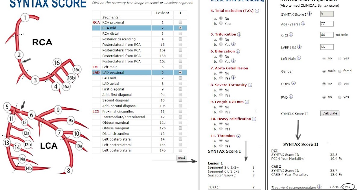PCI: SYNTAX Score