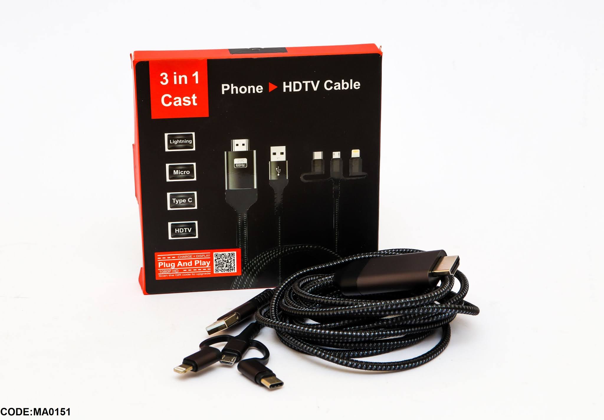 Phone HDTV Cable 3 in 1 Cast - Teno Store