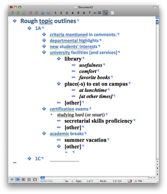 The Writing Studio Blog: Topic outlines from comments and questions