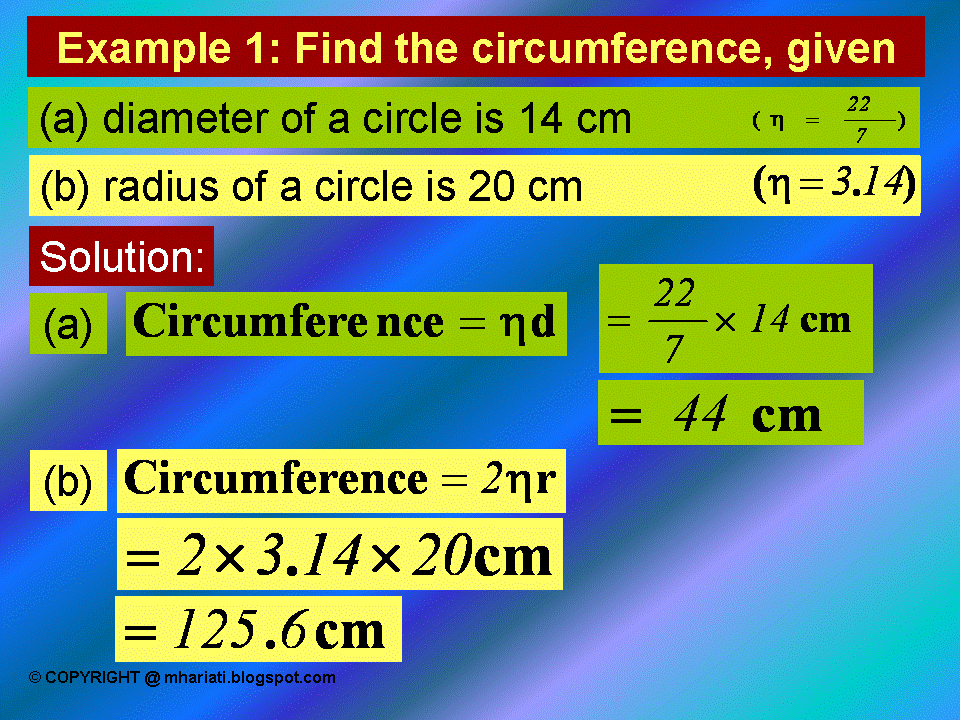 TIP BELAJAR MATEMATIK (TIPS FOR LEARNING MATHEMATICS): CIRCUMFERENCE