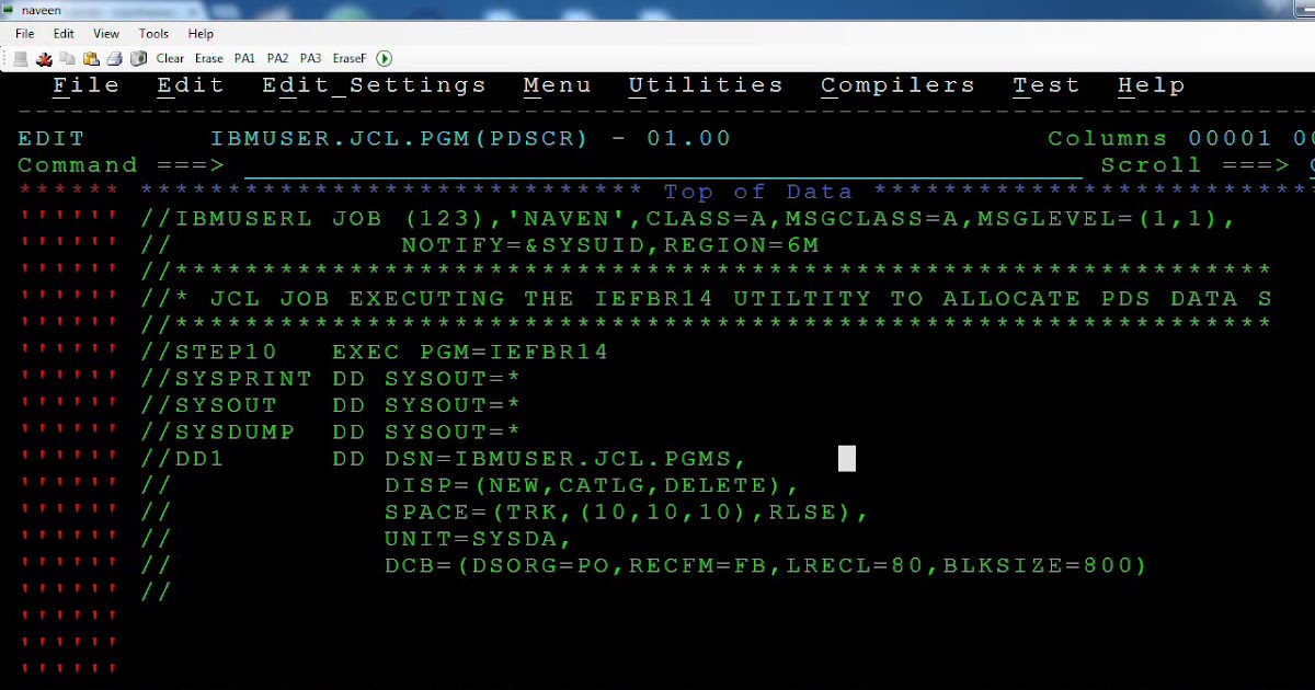 Utilitário z/OS - IEFBR14 ~ Adabas Mainframe