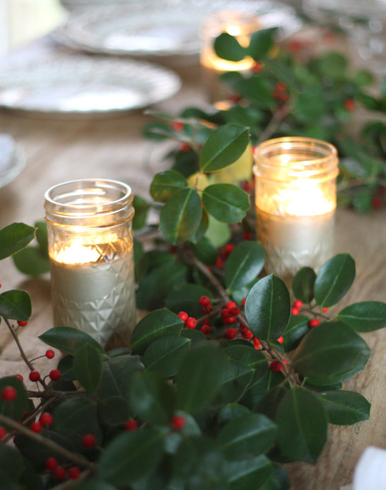 Decorating with Holly for Christmas Dinner | 17 Apart