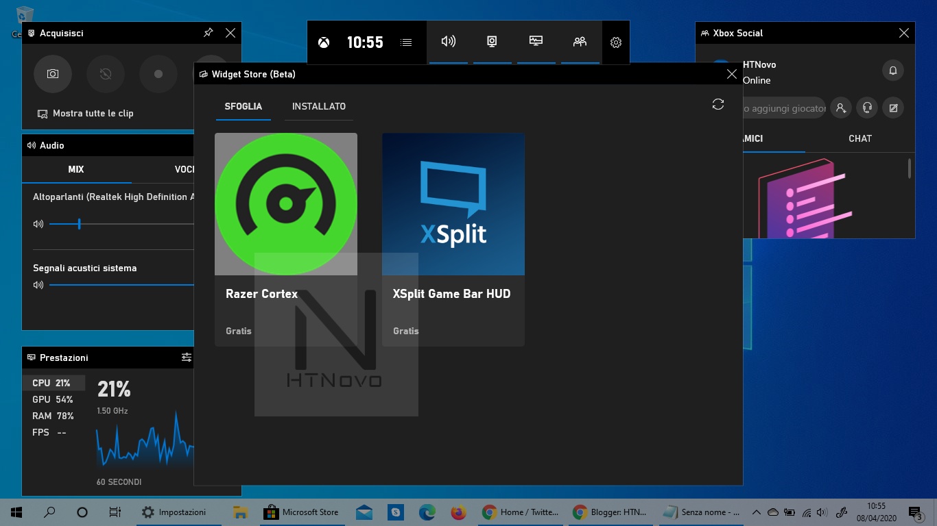 Xbox Game Bar si aggiorna con il nuovo Widget Store
