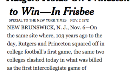 Sludge Output: Forty-Five Years Ago: First Intercollegiate Ultimate ...